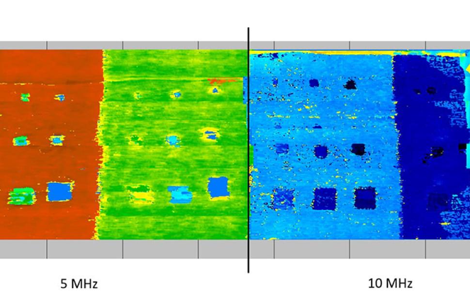 Multi-frequency Inspection of a graphic/epoxy laminate composite with ...